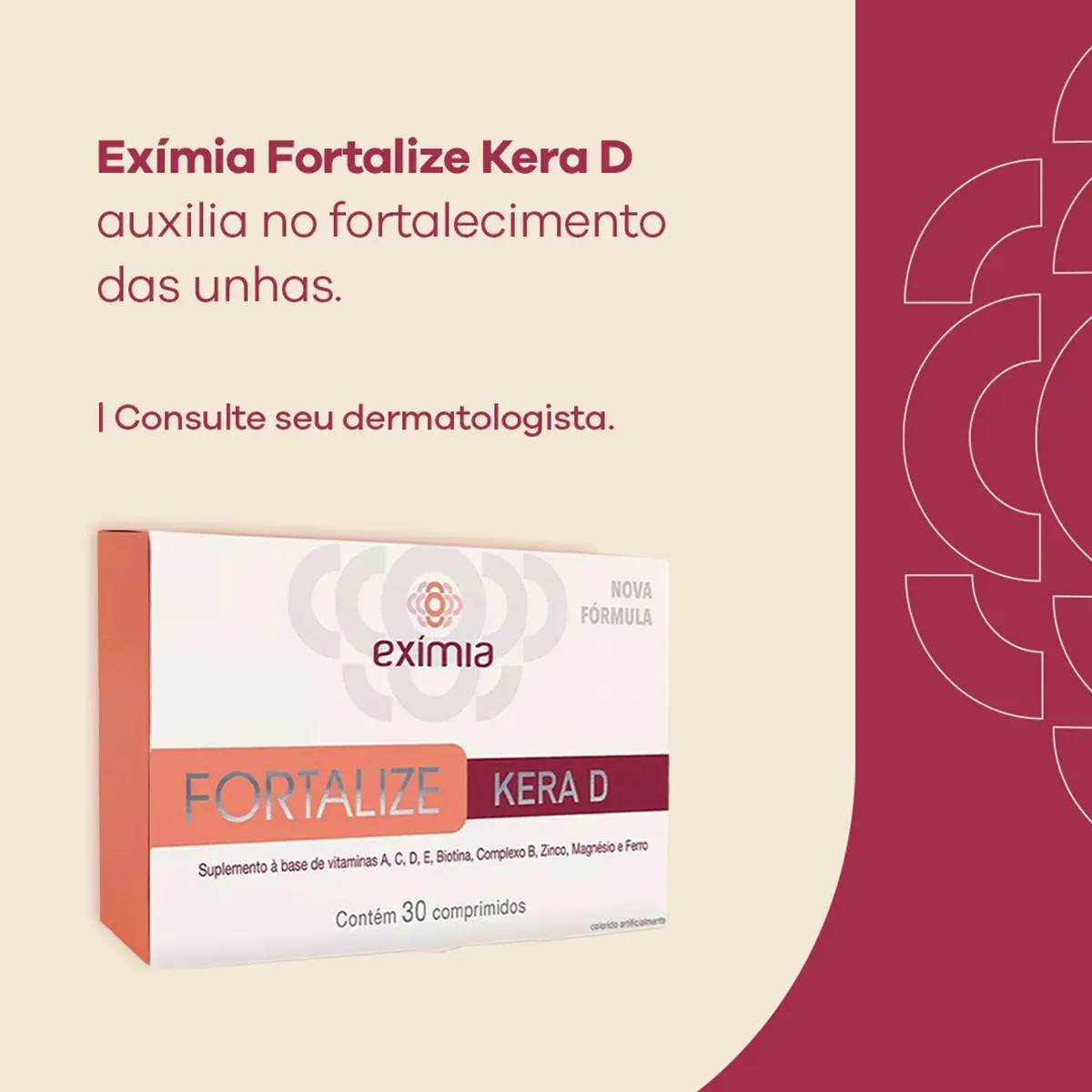 💊 Exímia Fortalize Kera D – Suplemento para Cabelos e Unhas Saudáveis ...